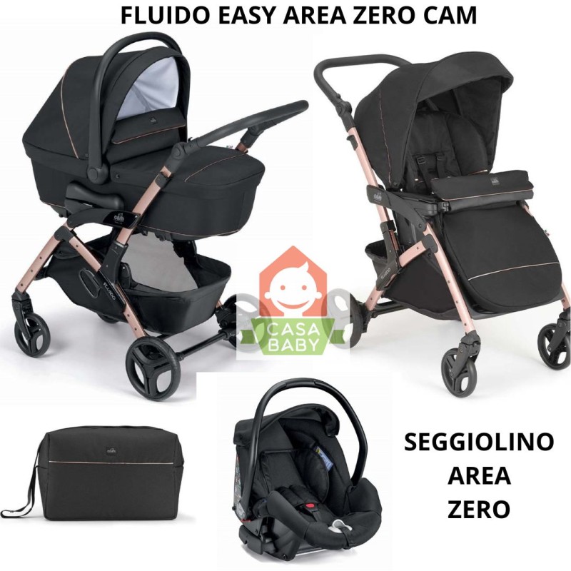 Cam Fluido Easy Trio Nero con Ovetto Area Zero Telaio Bronze 2025